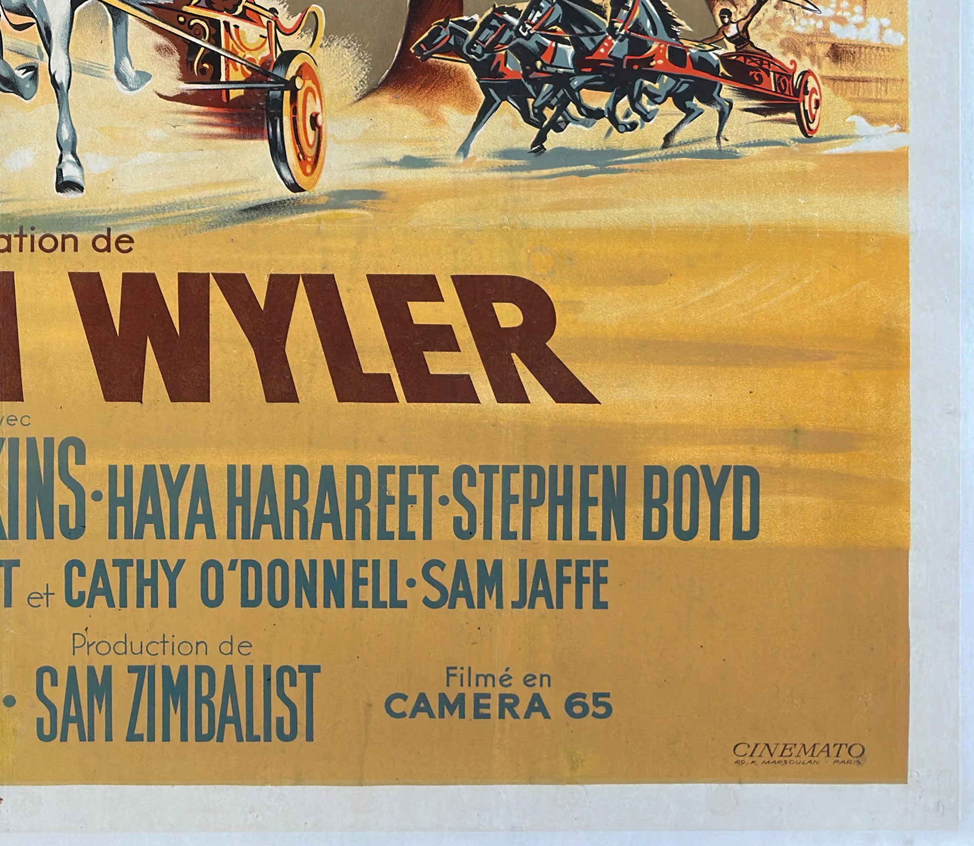 Ben Hur 1960 French Grande Style B Film Poster - Orson & Welles