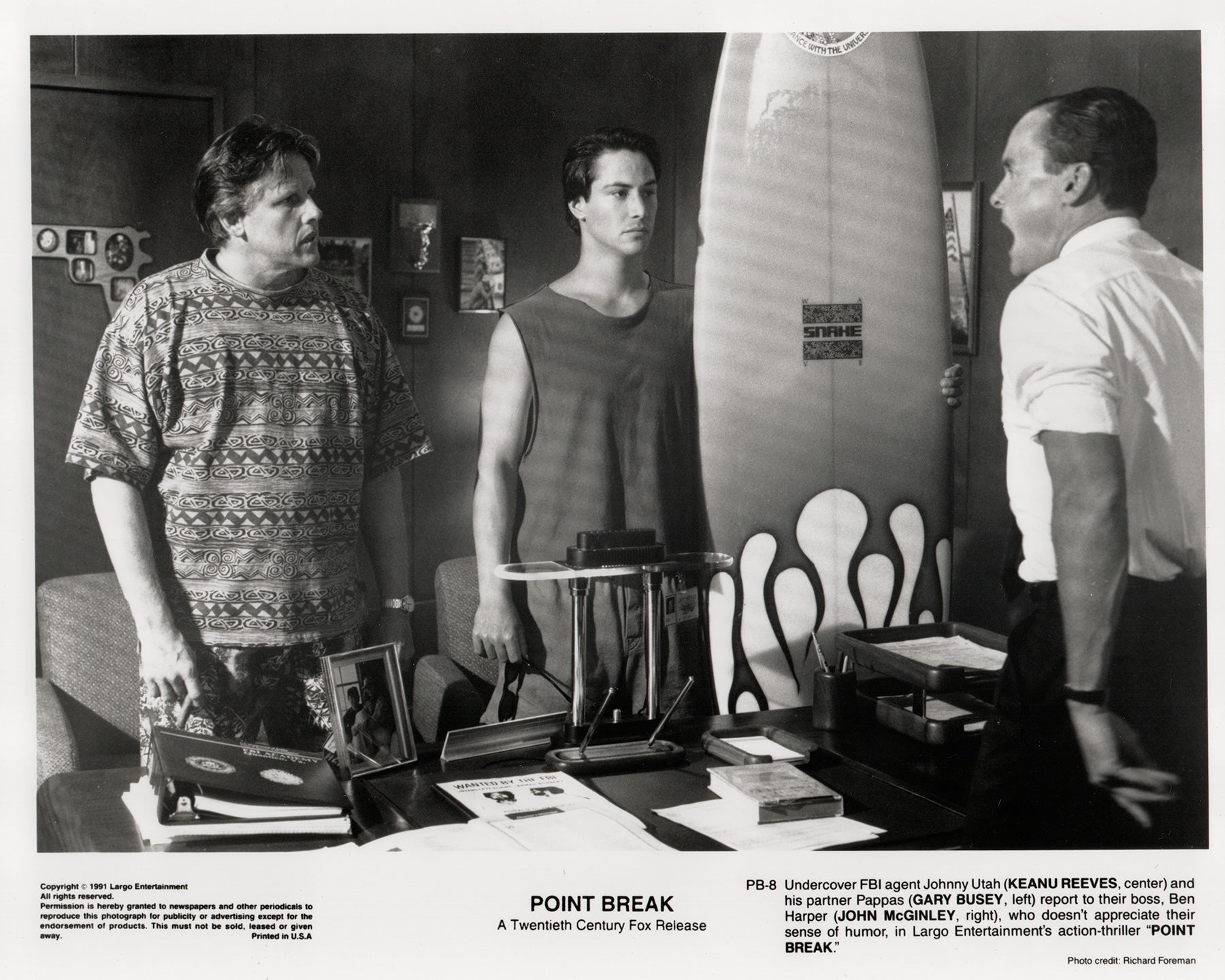 Point Break 1991 Film Movie Press Publicity Still Framed - Orson & Welles
