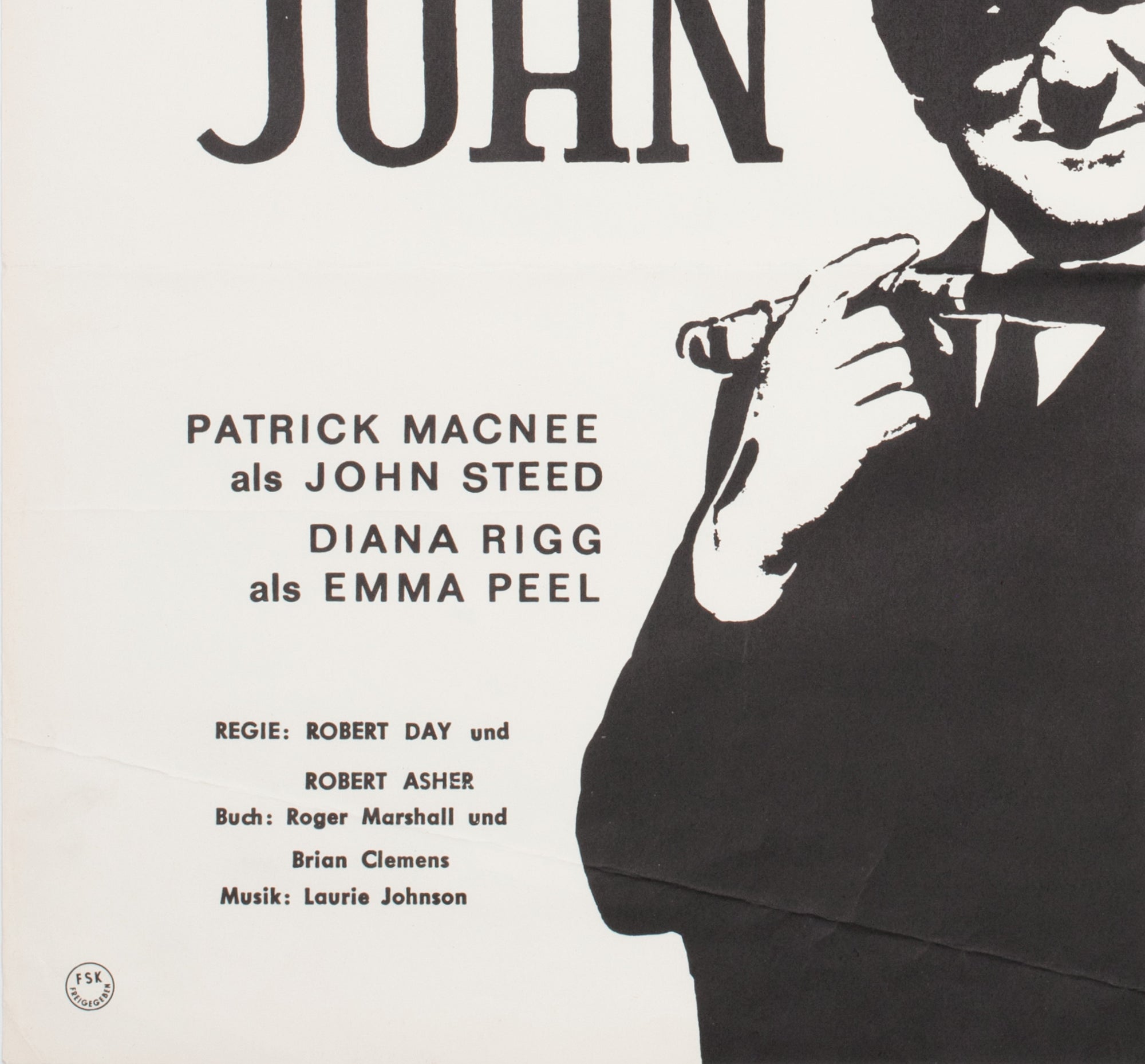The Avengers 1968 German Film Poster - Orson & Welles