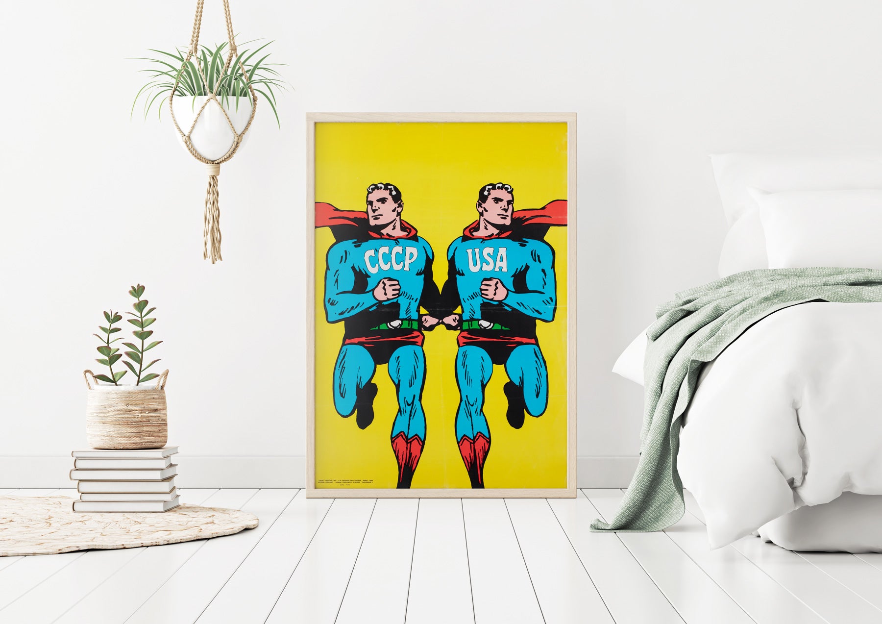 USSR CCCP USA Superman 1968 Poster for Opus International, Roman Ciesl ...