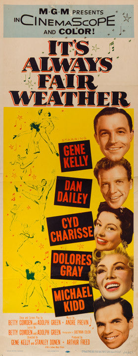 Original 1955 It's Always Fair Weather US Insert film movie poster ...