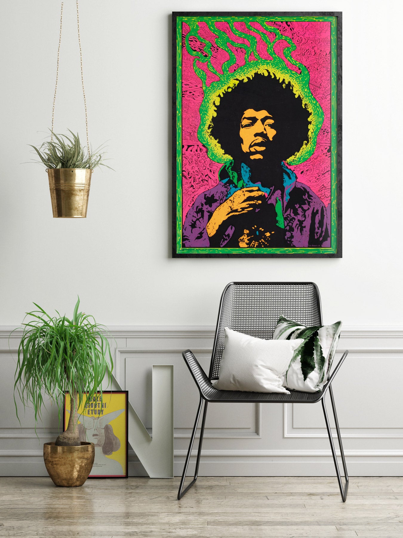 Jimi Hendrix 1960s Blacklight Poster, Joe Roberts Jr - Orson & Welles
