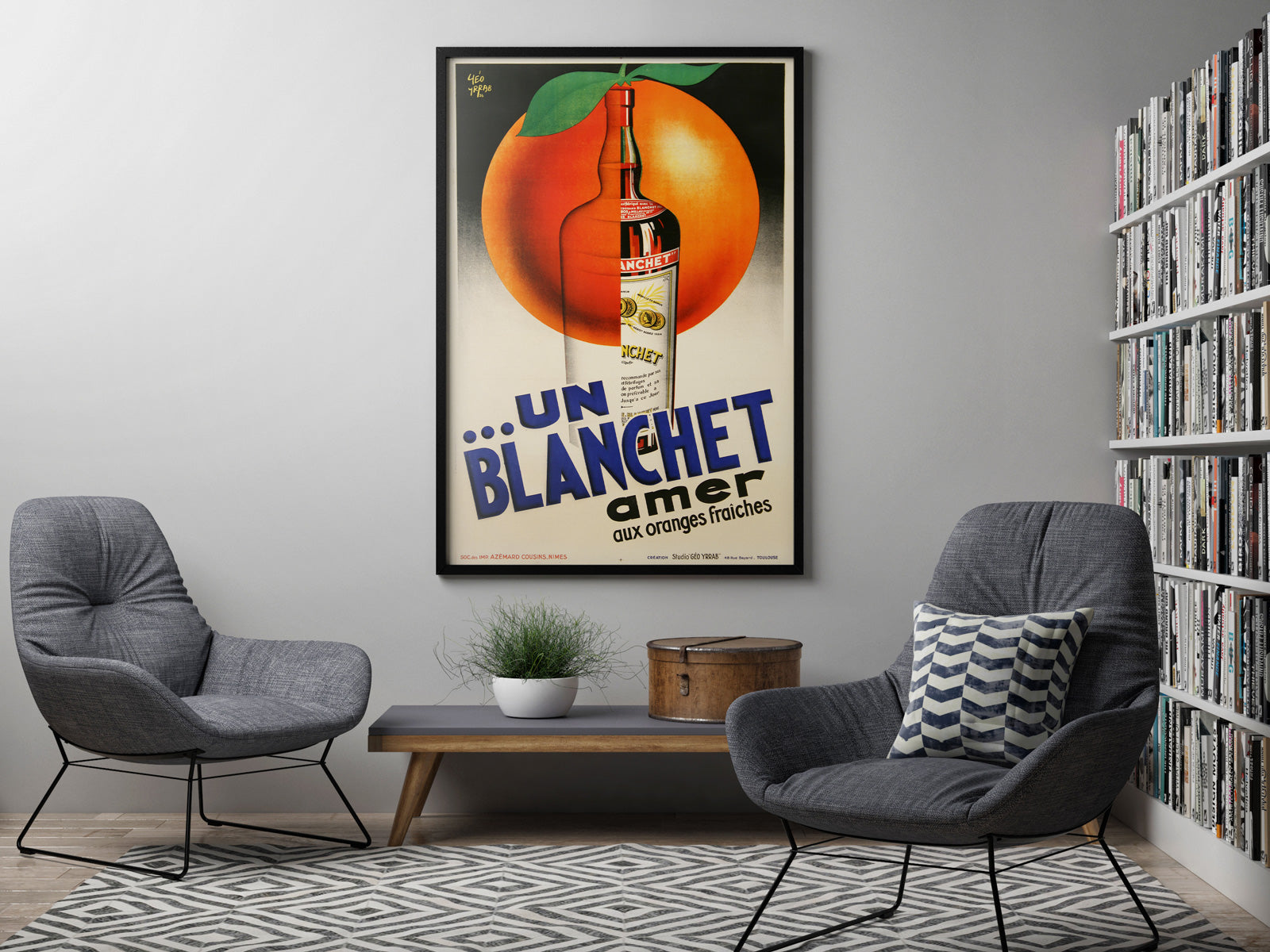 Un Blanchet Amer 1936 Vintage French Alcohol Poster, Geo Yrrab - Orson ...